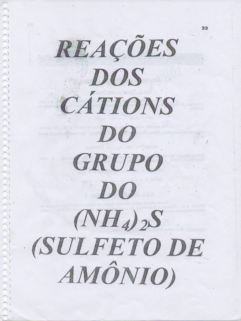 Apostila de AQQQ - Reações de Identificação Dos Ânions-33-47 | PDF
