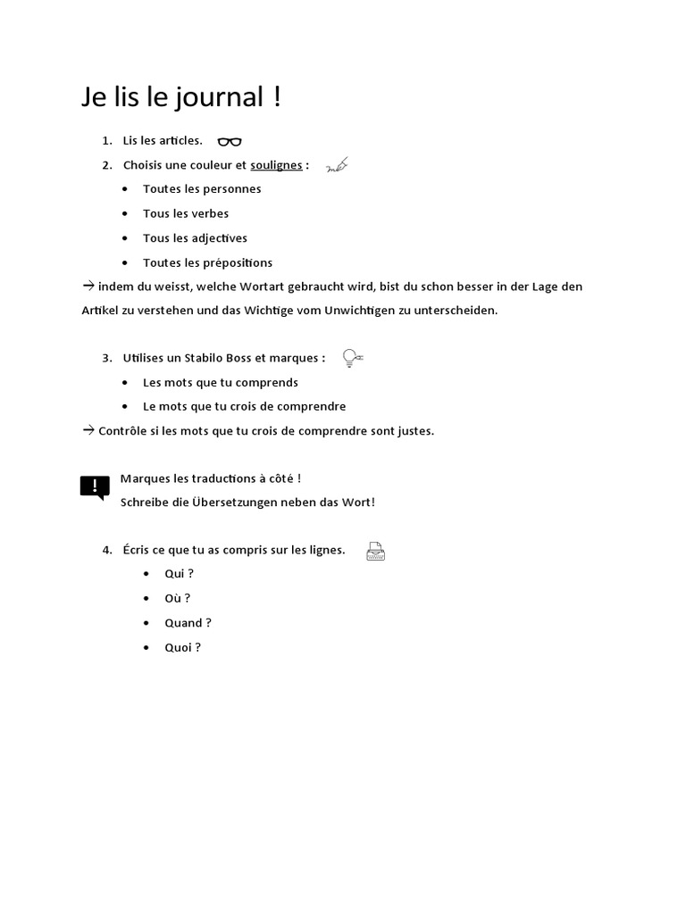 Lire et analyser des articles de journal | PDF