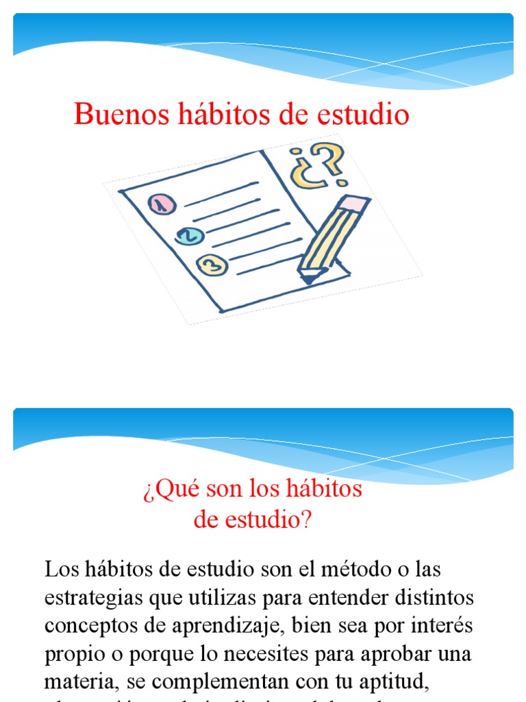 Habitos de Estudios | PDF | Habilidades de estudio | Aprendizaje