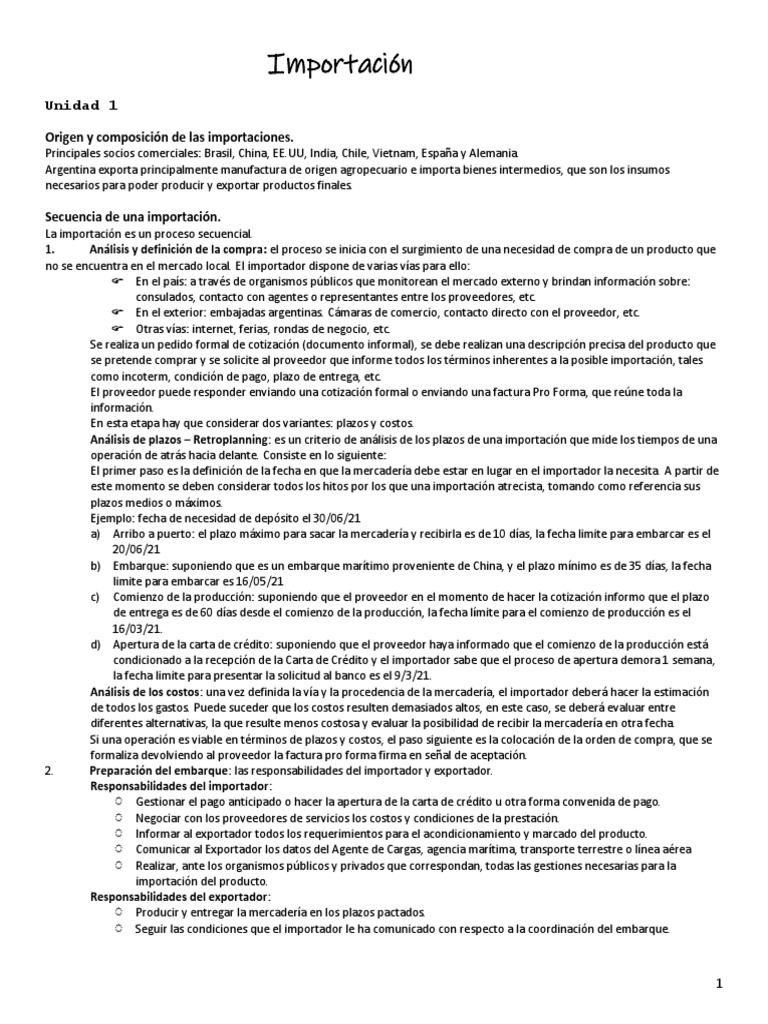 Importacion Final | PDF | aduana | Economias