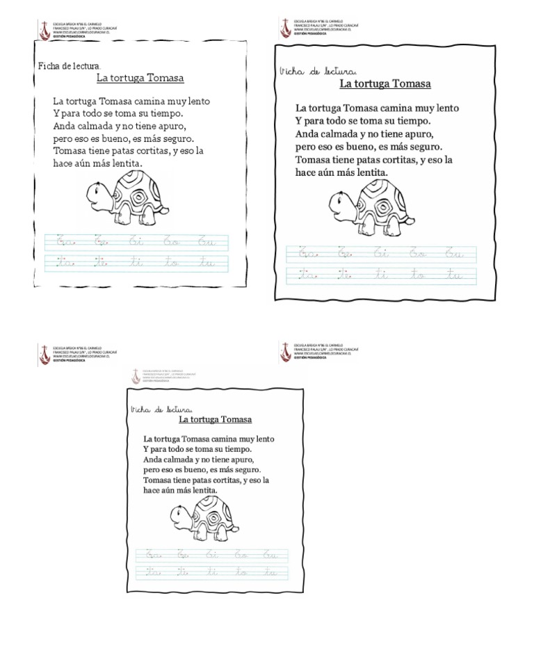 Ficha de Lectura Lettra T | PDF