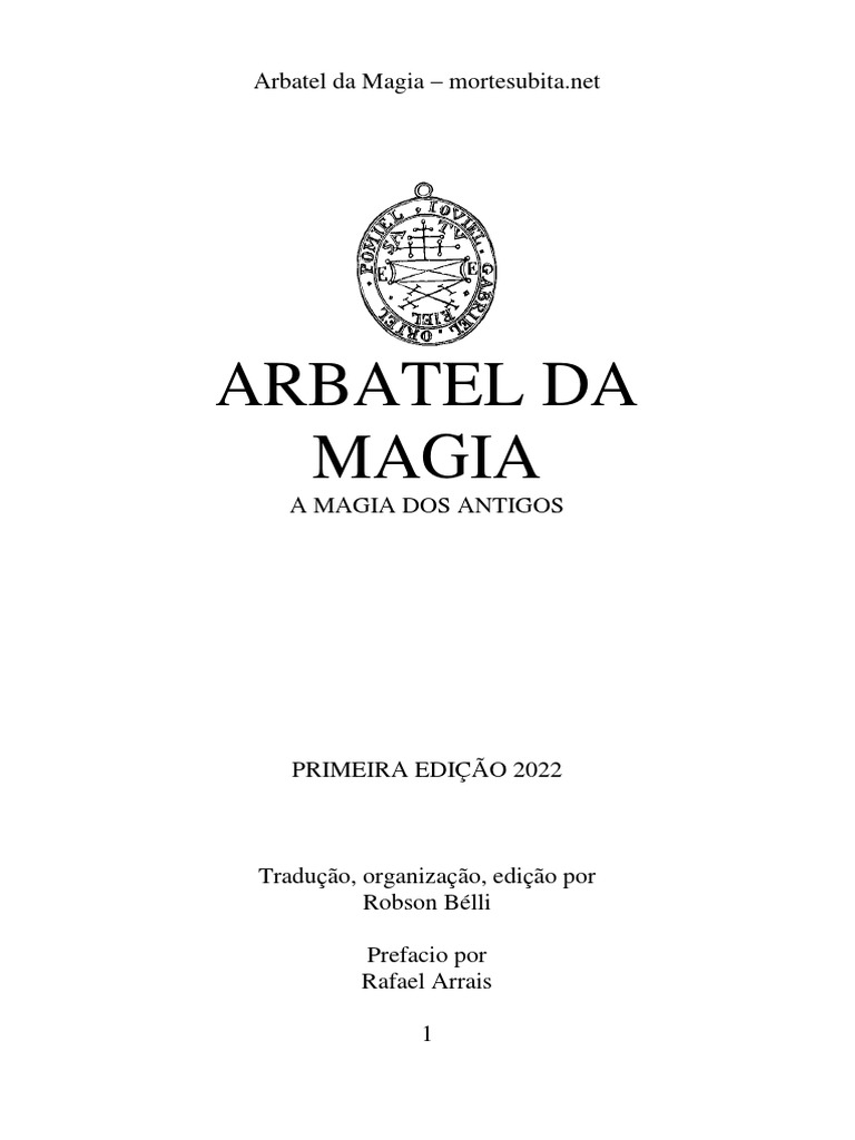 ARBATEL DA MAGIA Por Robson Belli | PDF