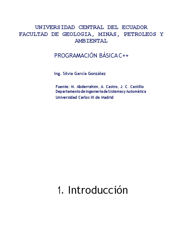 Programacion - Basica - 1 - Introduccion | PDF