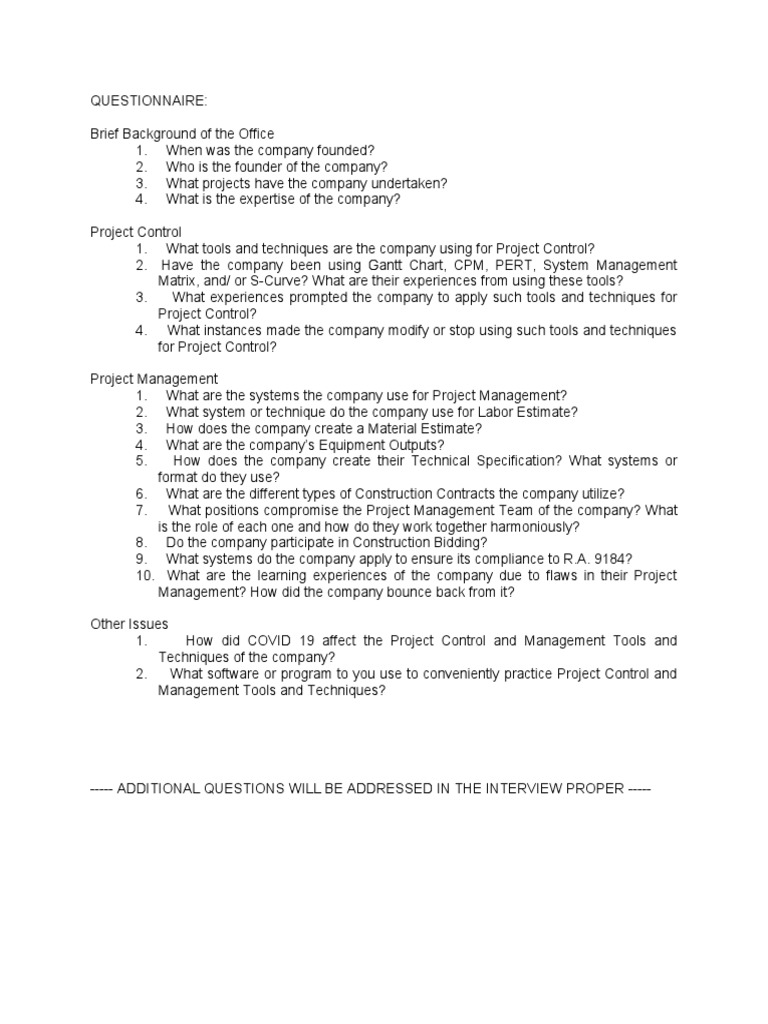 Project Management Interview Transcript | PDF | Project Management ...