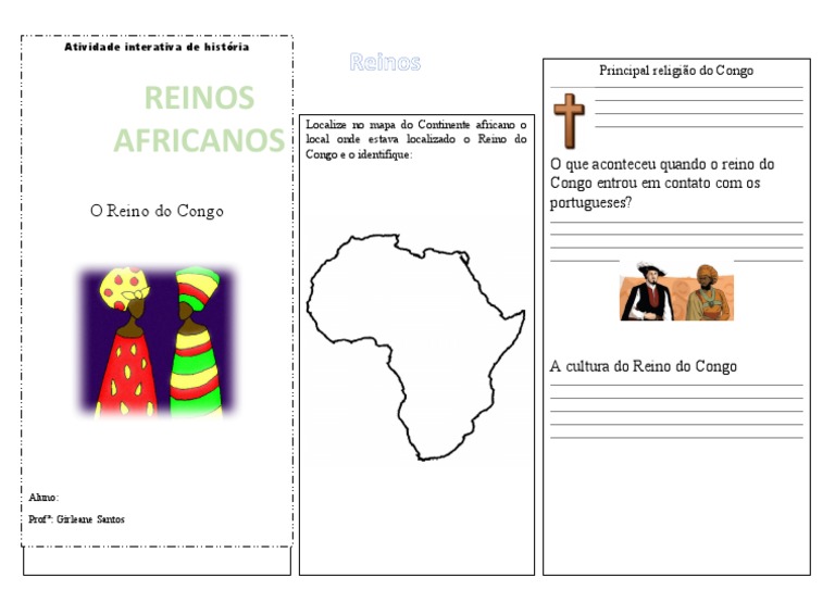Atividade Folder Reino Do Congo | PDF