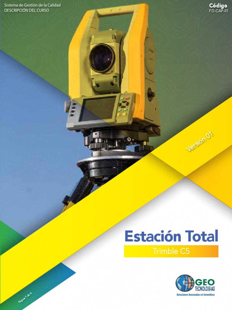 Dokumen - Tips - Programa Estacin Total Trimble c5 N A Conocer Las Principales Funciones | PDF