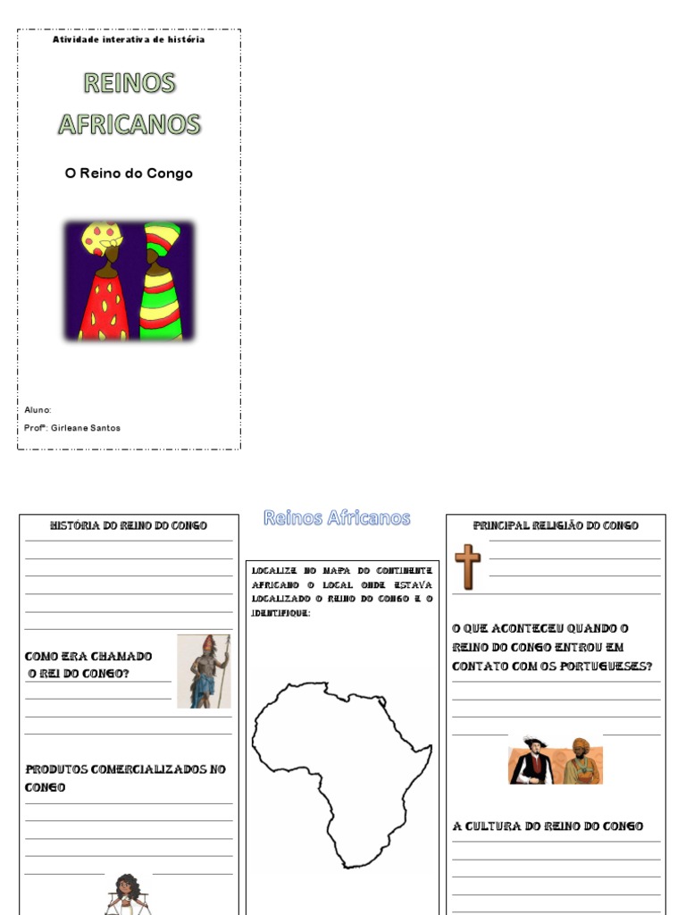 Atividade Folder Reino Do Congo | PDF