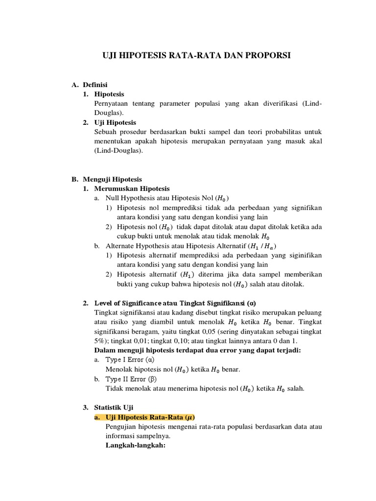 Lab 3 - Uji Hipotesis Rata-Rata Dan Proporsi | PDF