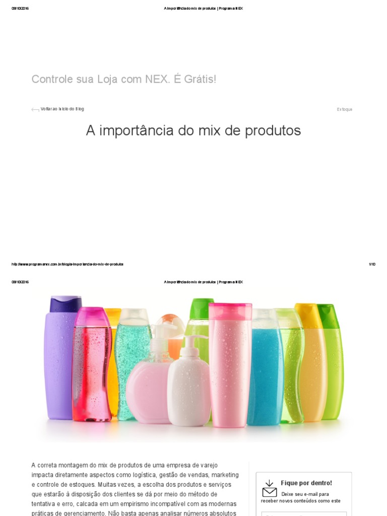 Estratégias de Mix de Produtos no Varejo | PDF | Mercado (economia) | Marketing