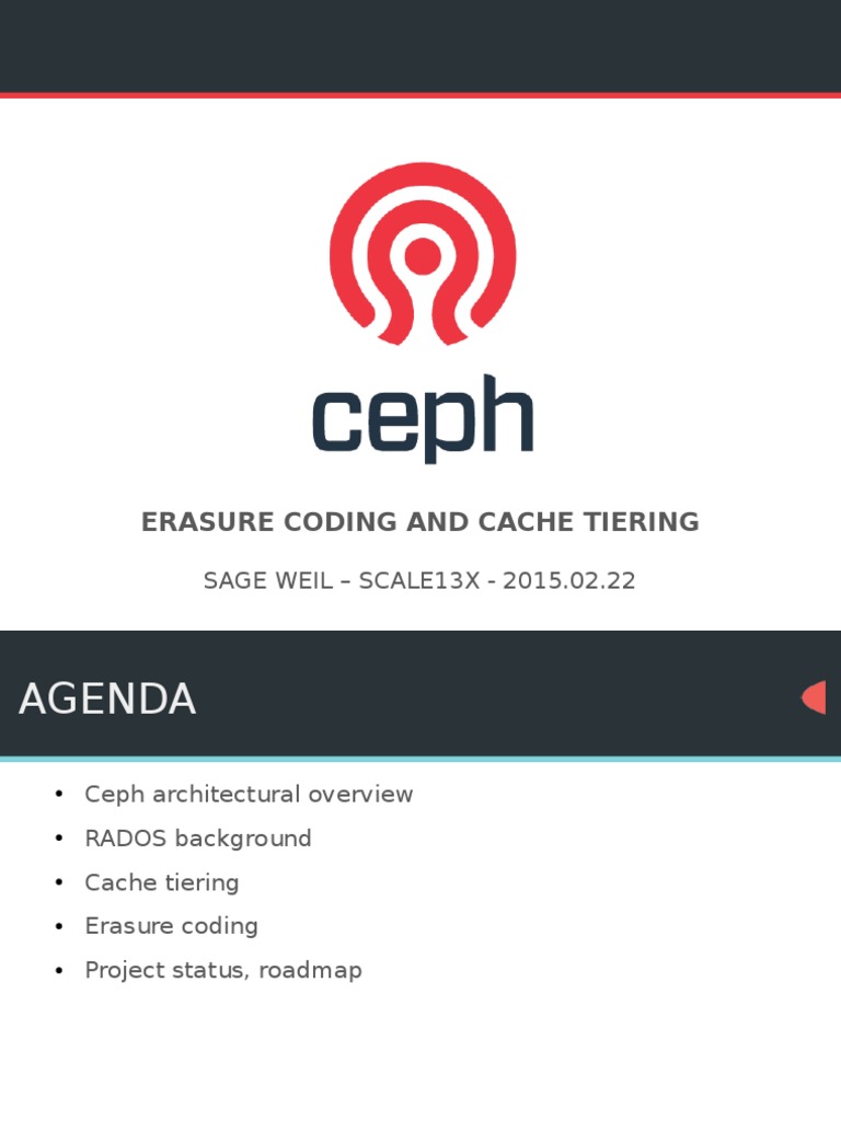 Storage Tiering and Erasure Coding in Ceph - 150222 | PDF | Cache (Computing) | Computing