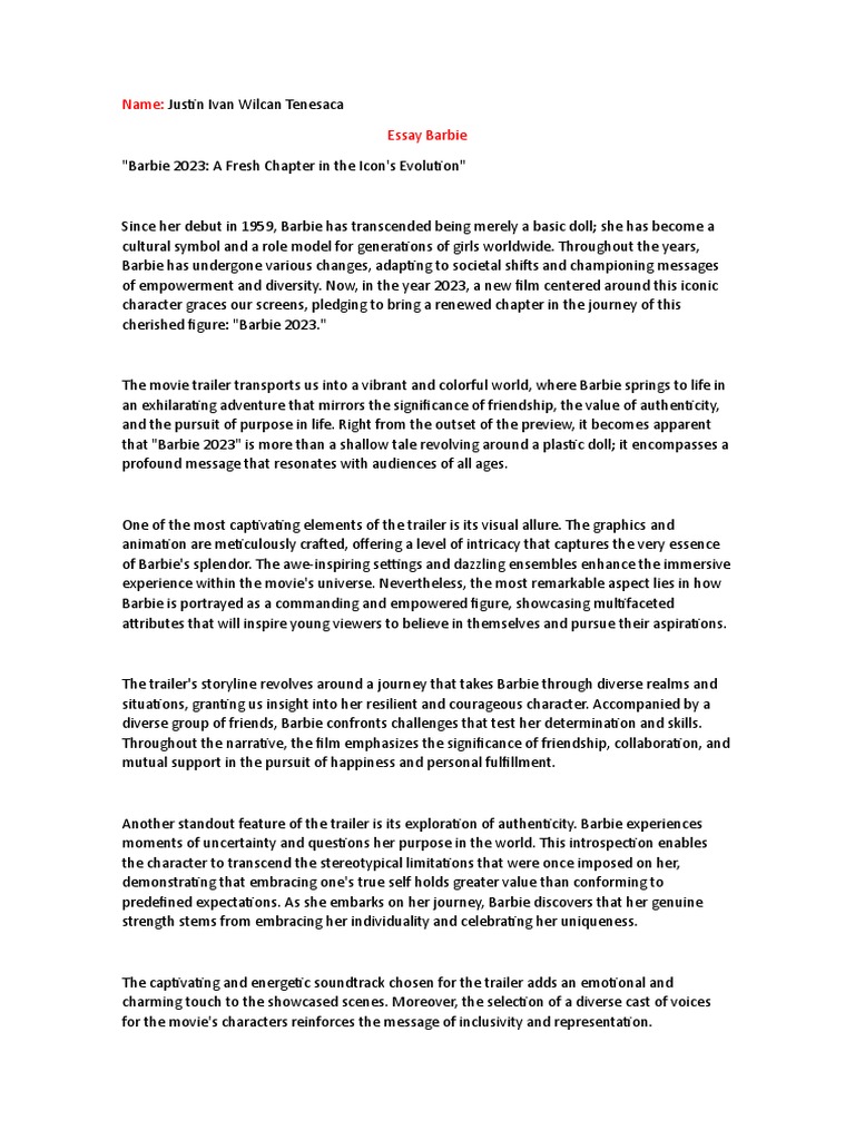 Essay Barbie | PDF
