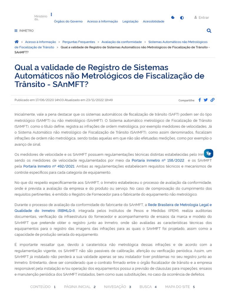 Validade do Registro SAnMFT | PDF | Metrologia