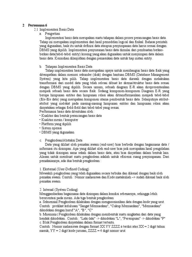 Implementasi Basis Data | PDF | Seni | Komputer