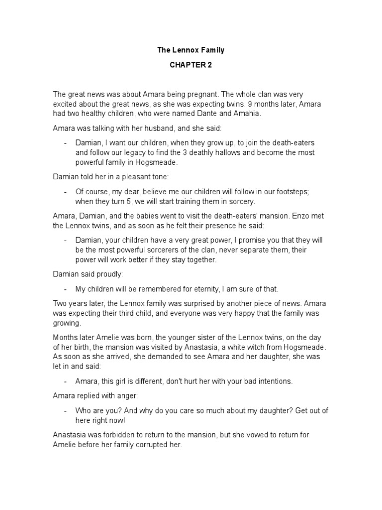 The Lennox Family Chapter 2 | PDF