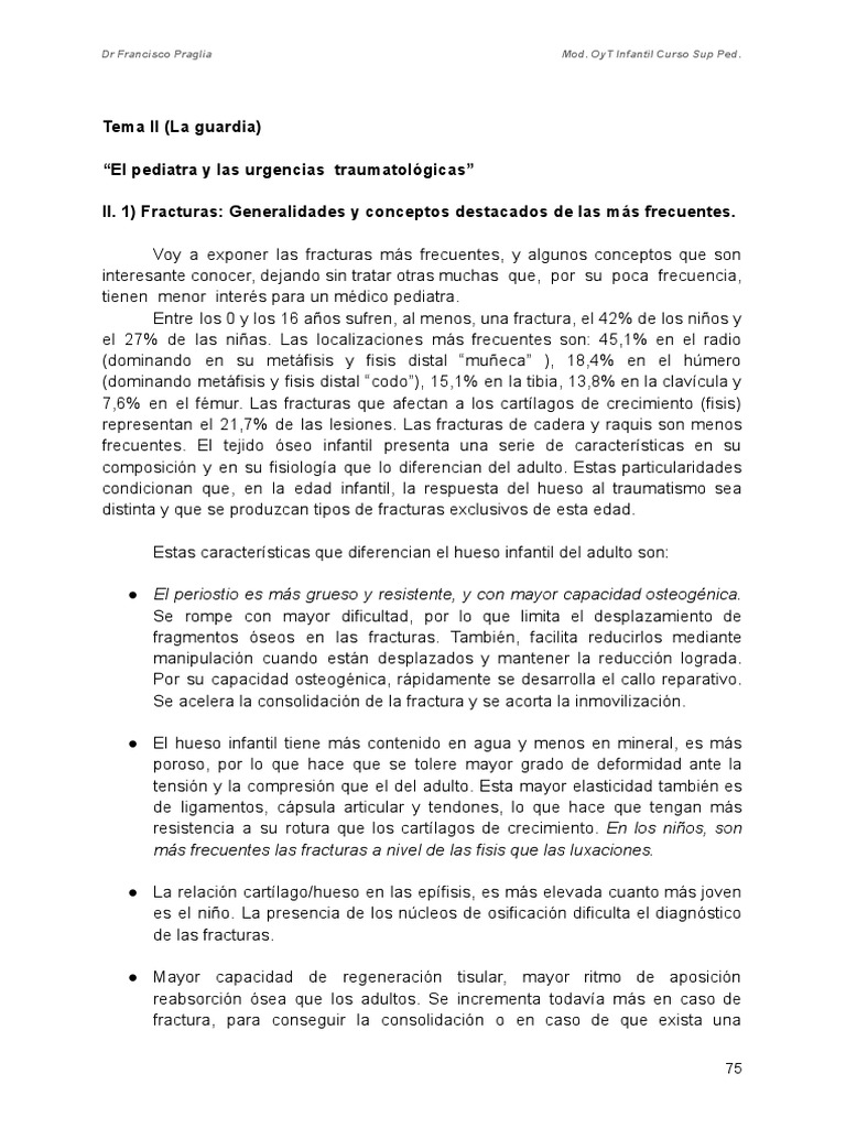 Tema II (Modulo OyT Inf Curso Pediatria) | PDF