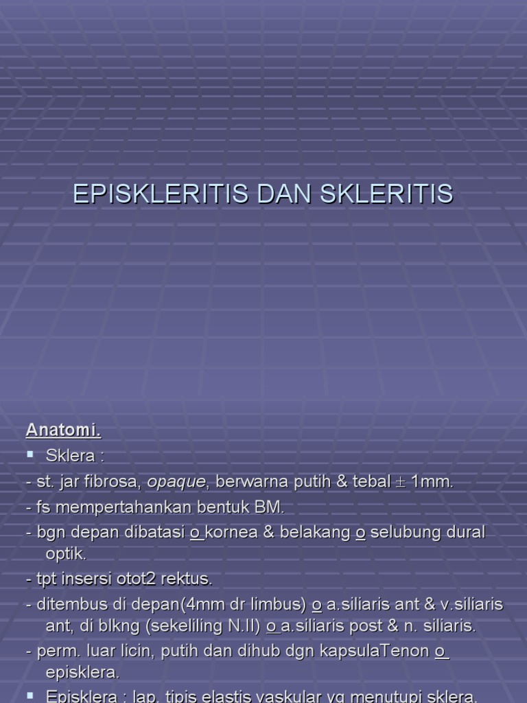 Episkleritis Dan Skleritis SW | PDF