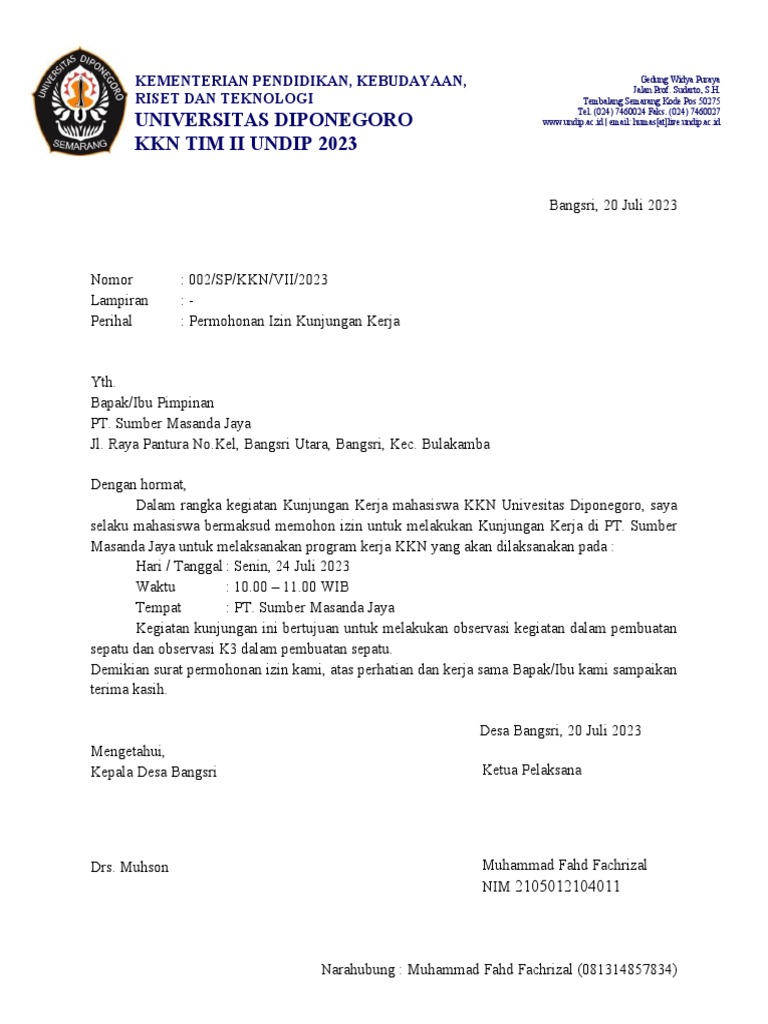 Surat Icha Versi 2 | PDF