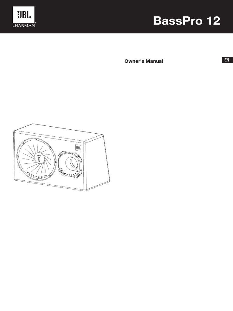 JBL - BassPro 12 - QSG - EN | PDF | Amplifier | Electrical Engineering