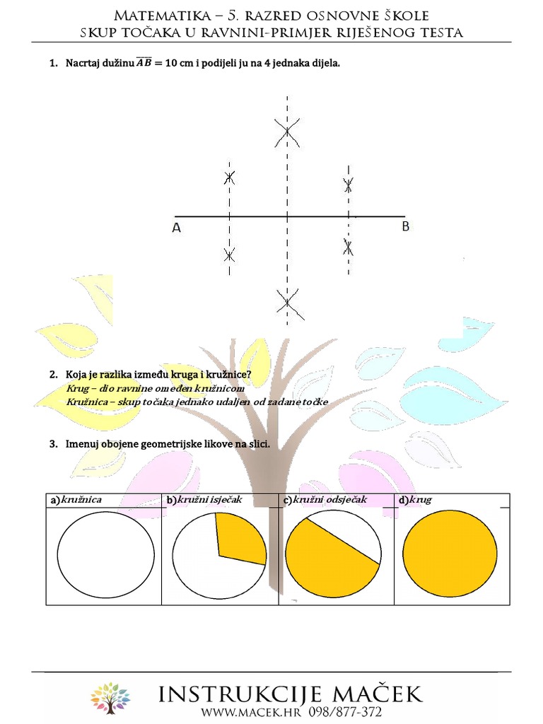 5 Razred Matematika Rijeseni Testovi Skup Toaka U Ravnini Instrukcije ...