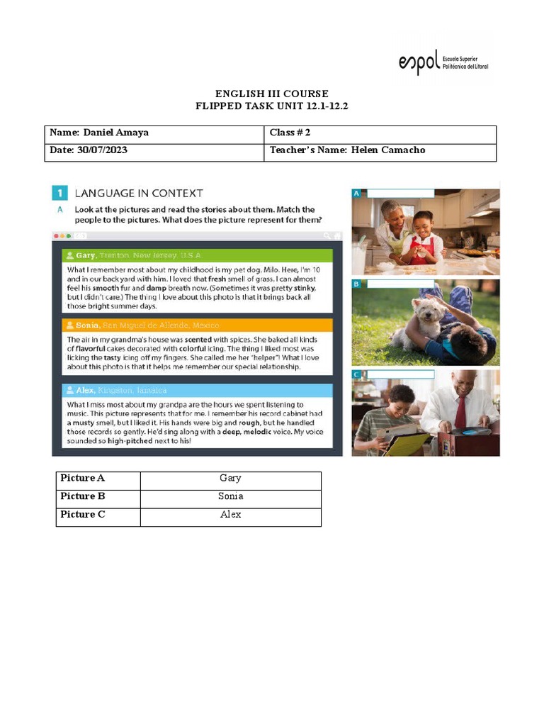 Flipped Task Unit 12.1 | PDF