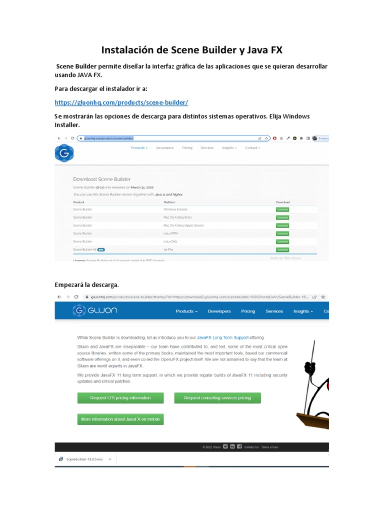 Manual de Instalación de Java FX y Scene Builder | PDF
