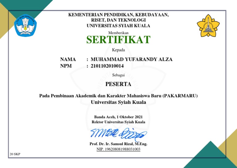Sertifikat Pakarmaru | PDF