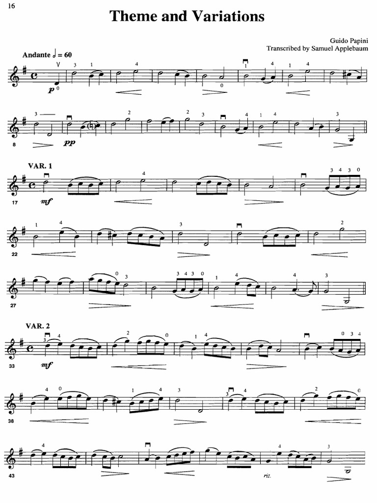 Solos For Young Violinist 1 (Violin) (Theme y Variations) 2 | PDF