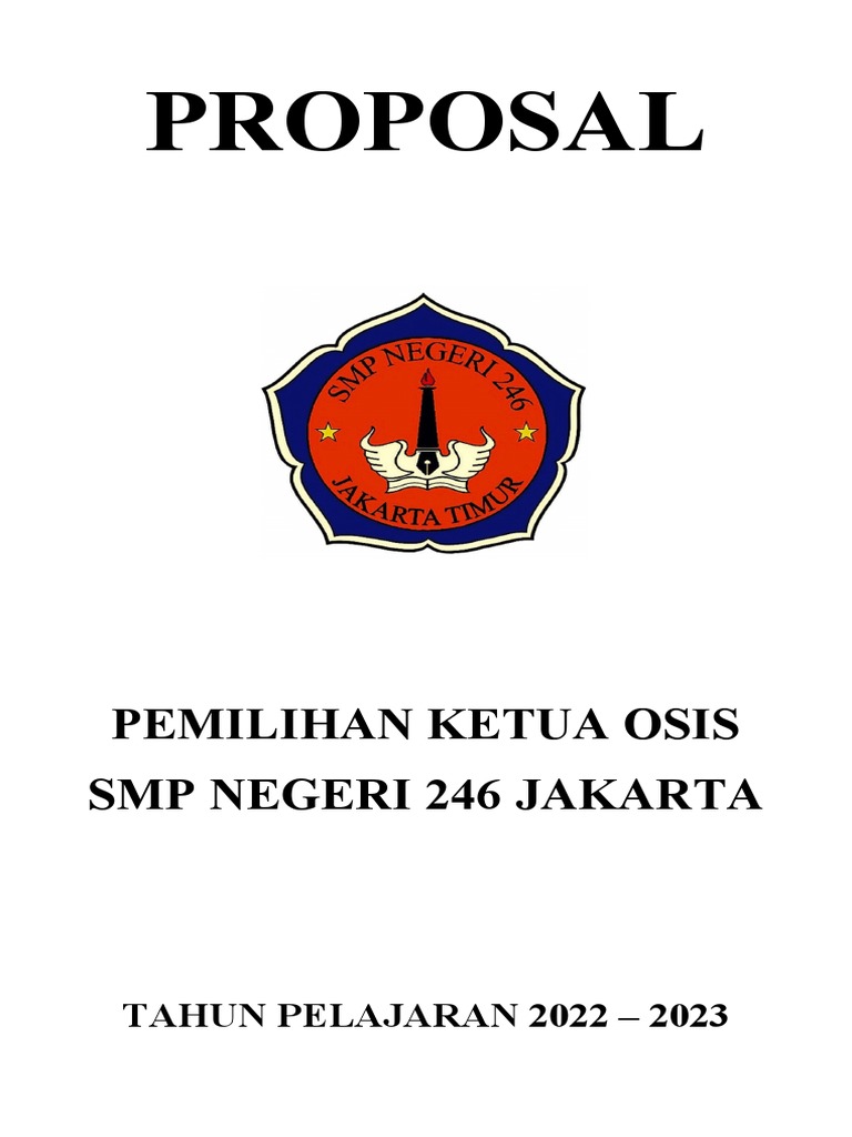 Proposal Pemilihan Ketua OSIS | PDF | Karier & Perkembangan