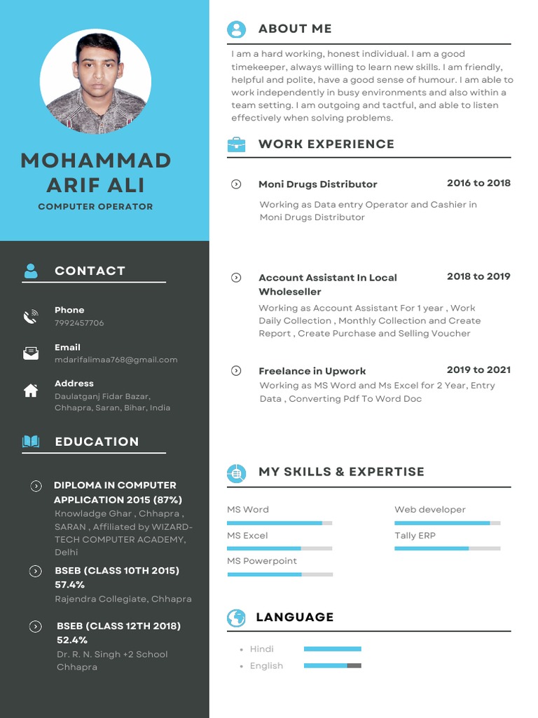 Mohammad Arif Ali CV | PDF