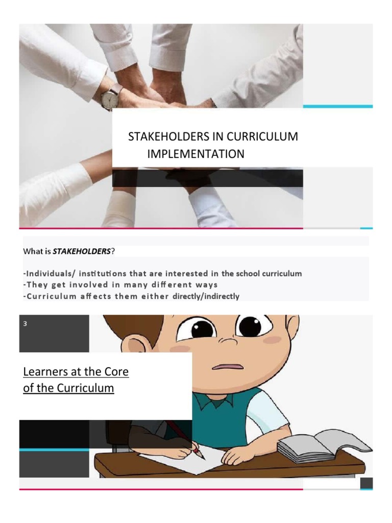 Stakeholders in Curriculum Implementation Enotes (Module 4) | PDF ...