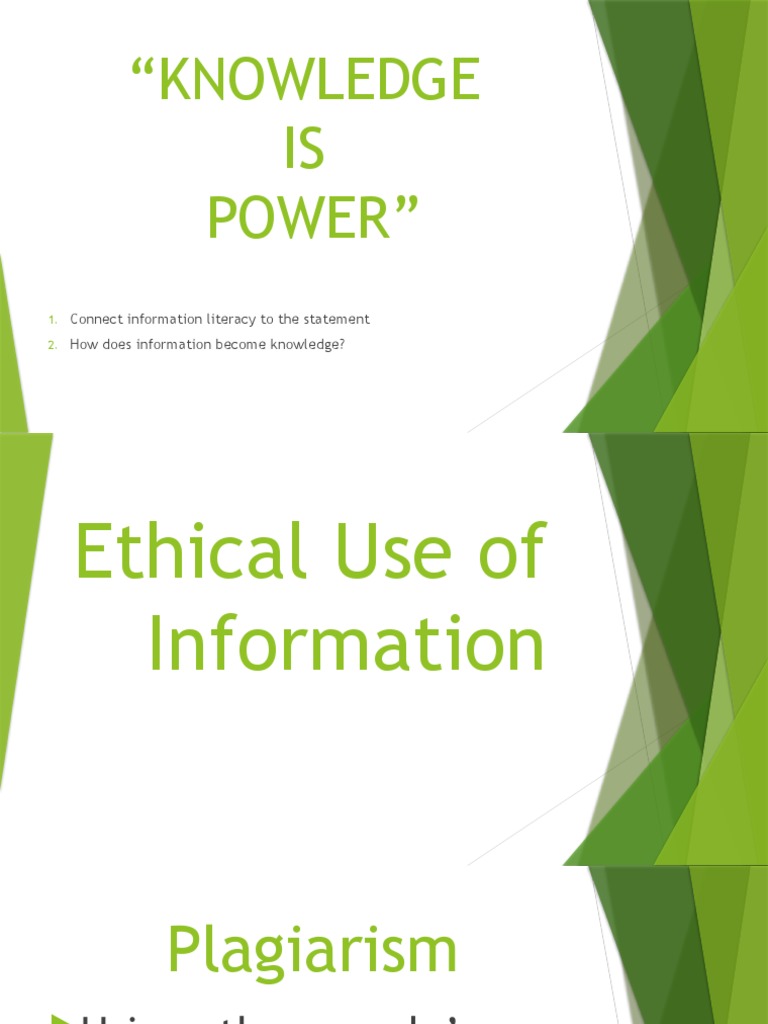 Understanding Information Literacy and Plagiarism | PDF