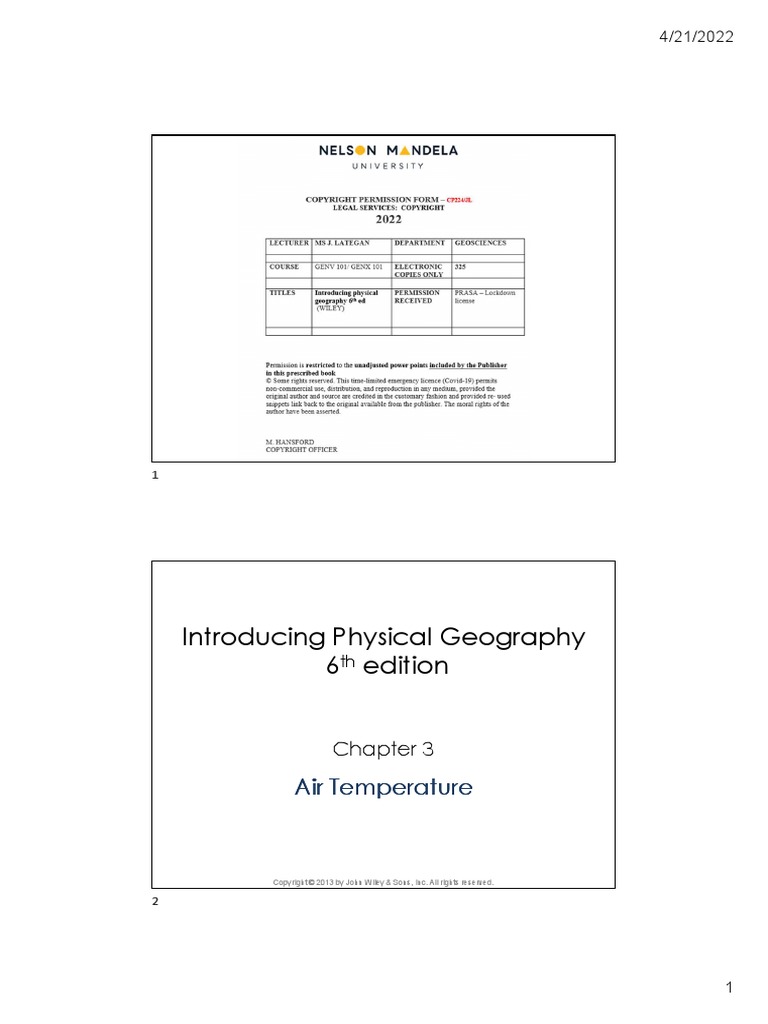 Ch03 - Introducing Physical Geography - 6th Ed | PDF