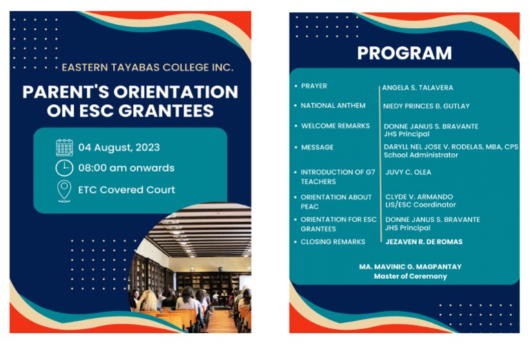 Esc Orientation Program | PDF