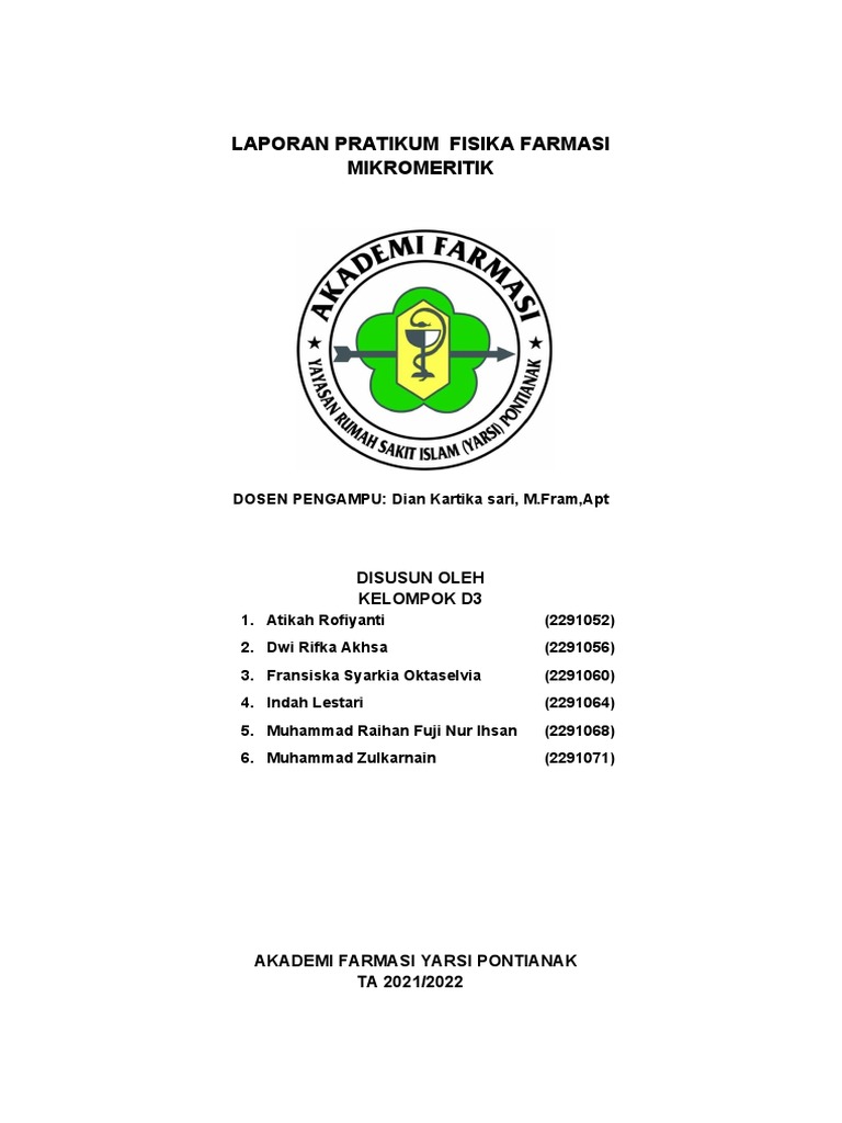 Laprak Fisika Farmasi Gel 1 Kel D3 | PDF