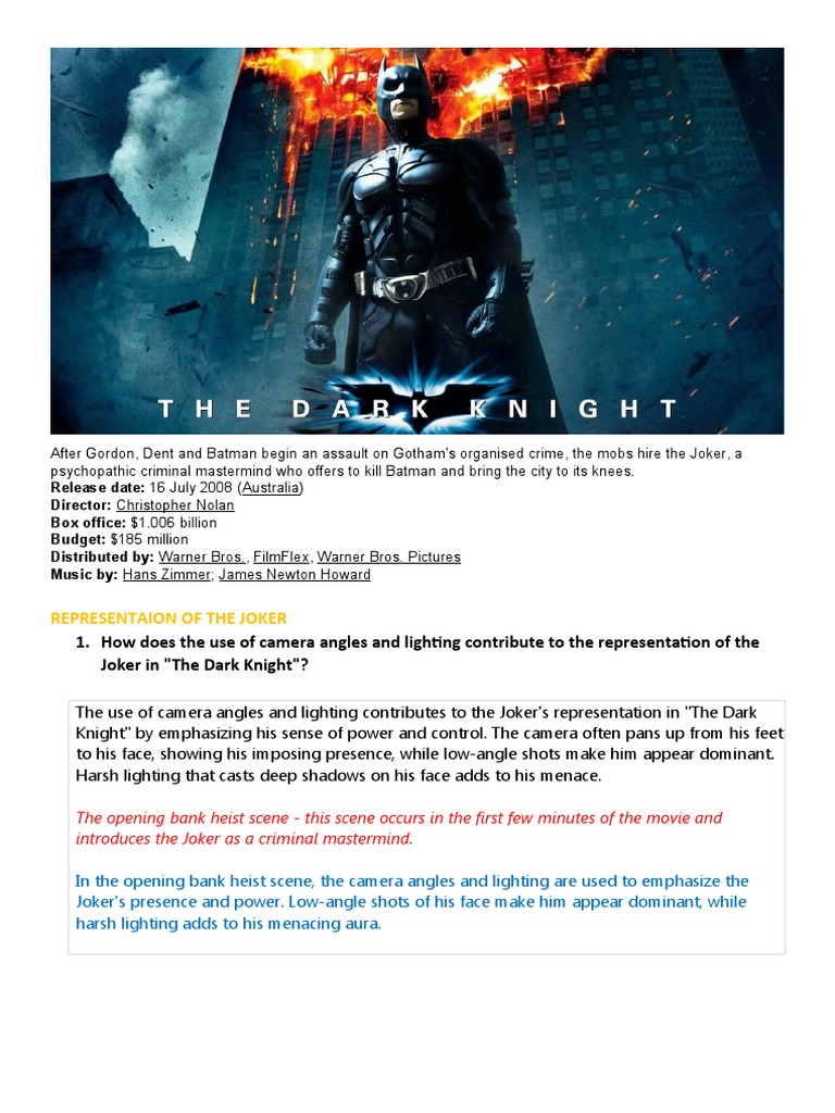 Batman Dark Night Answers | PDF