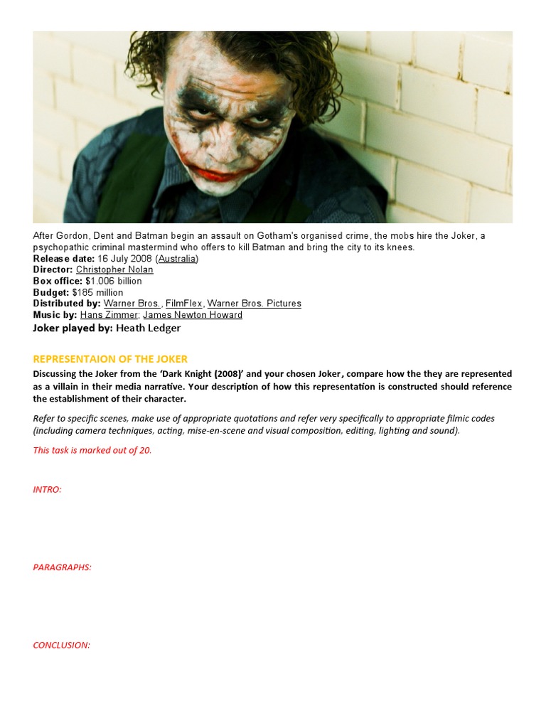 Joker Comparison | PDF