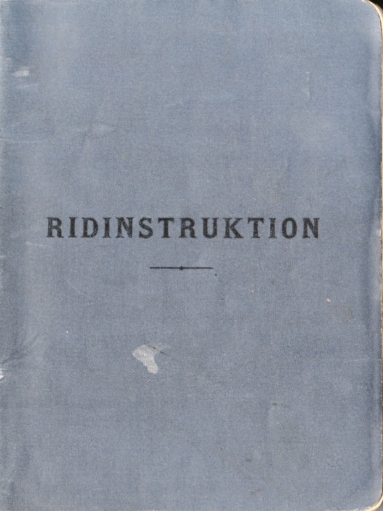 Ridinstruktion 1903 - Tredje Tryckningen | PDF