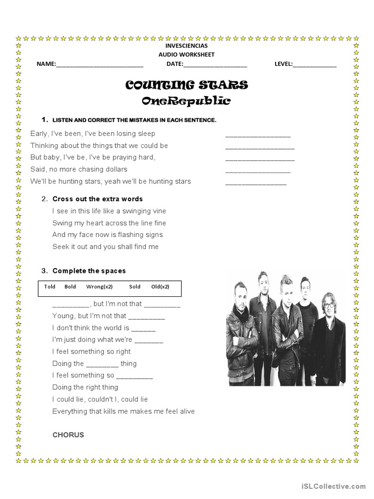 Counting Stars - OneRepublic | PDF