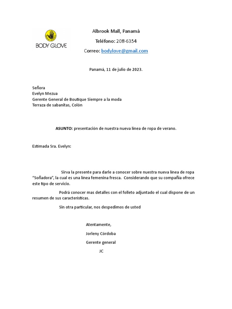 Carta Estilo Semibloque | PDF