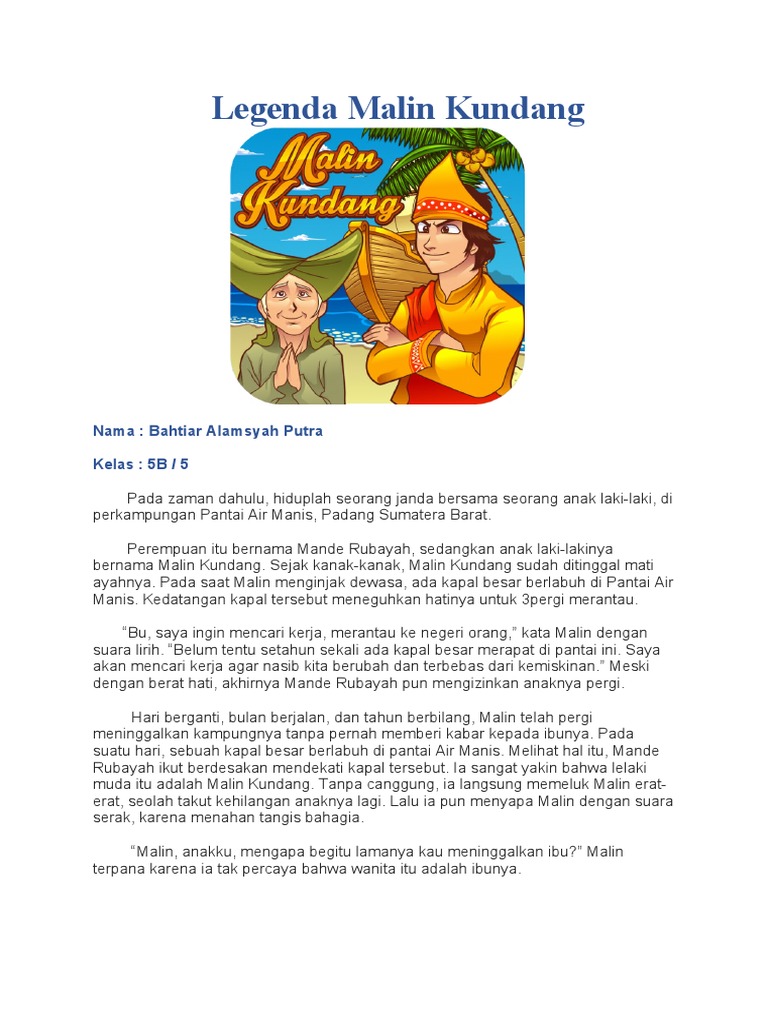 Legenda Malin Kundang | PDF