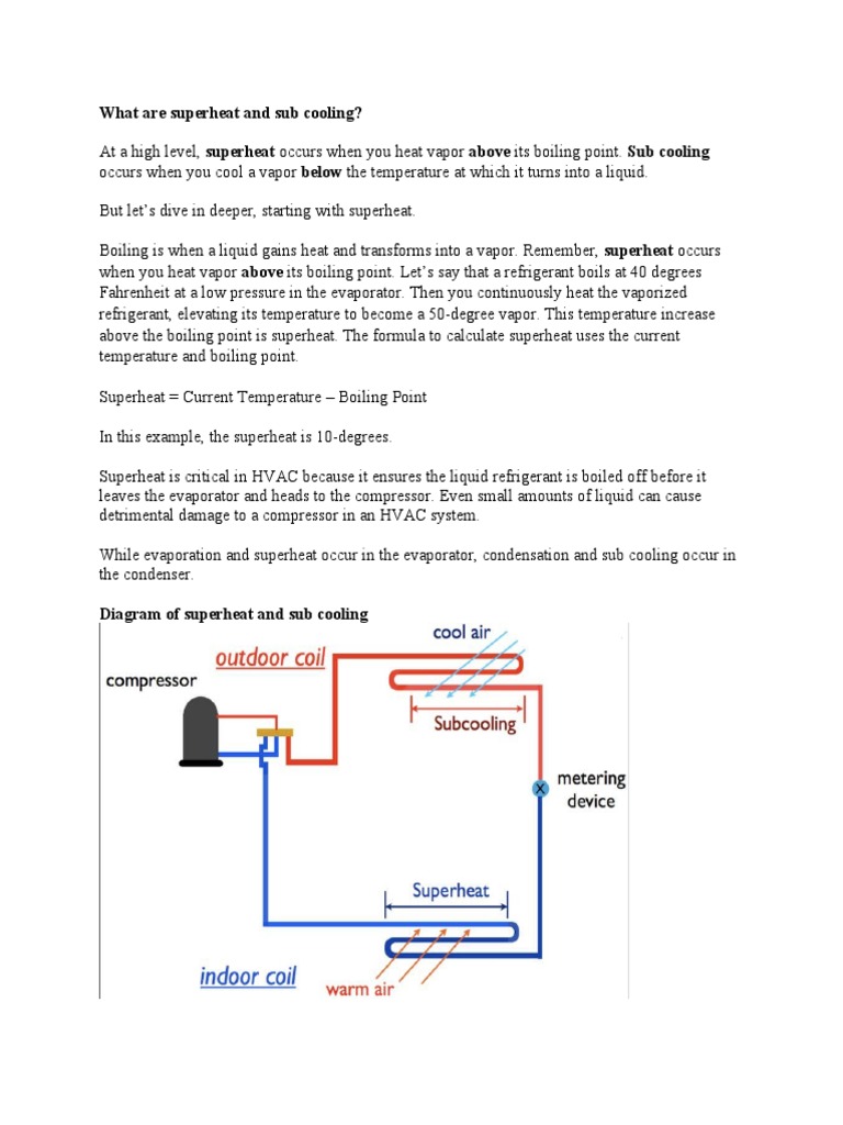 Super Heat and Sub Cooling | PDF