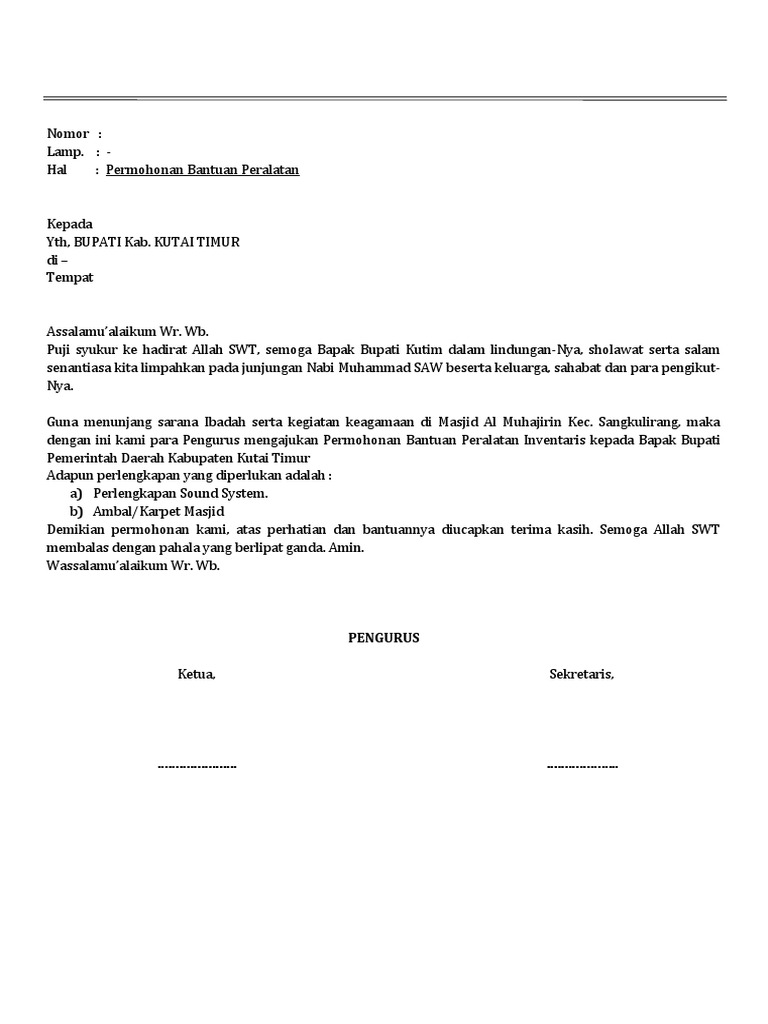 A3 Proposal Sound System Al Muhajirin | PDF