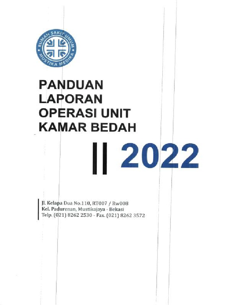 Panduan Laporan Operasi Unit Kamar Bedah - Compressed | PDF