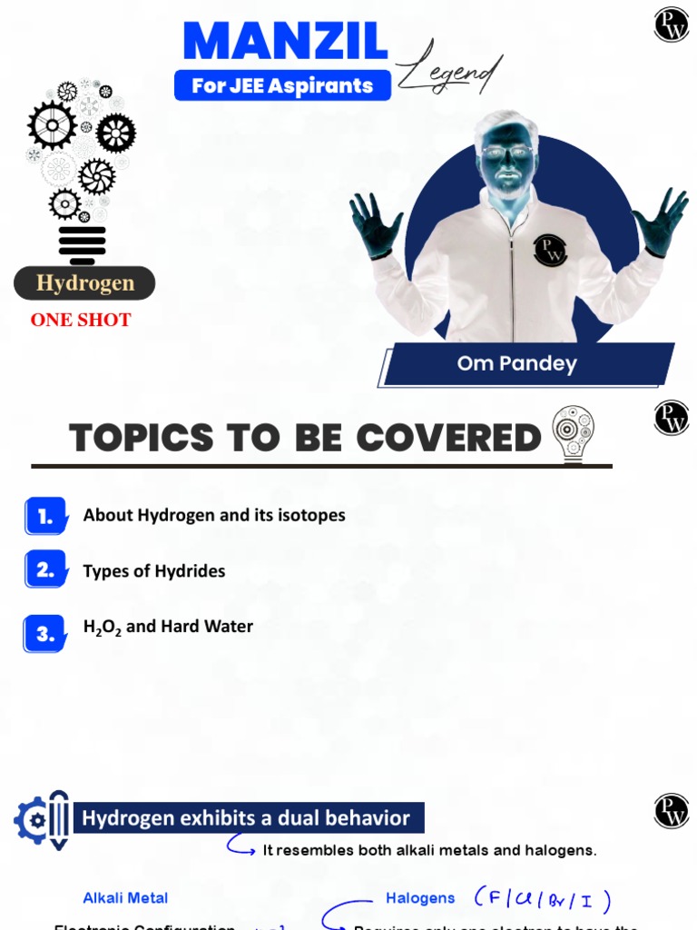 Hydrogen in 1 Shot - Class Notes - JEE | PDF | Sodium Carbonate | Calcium