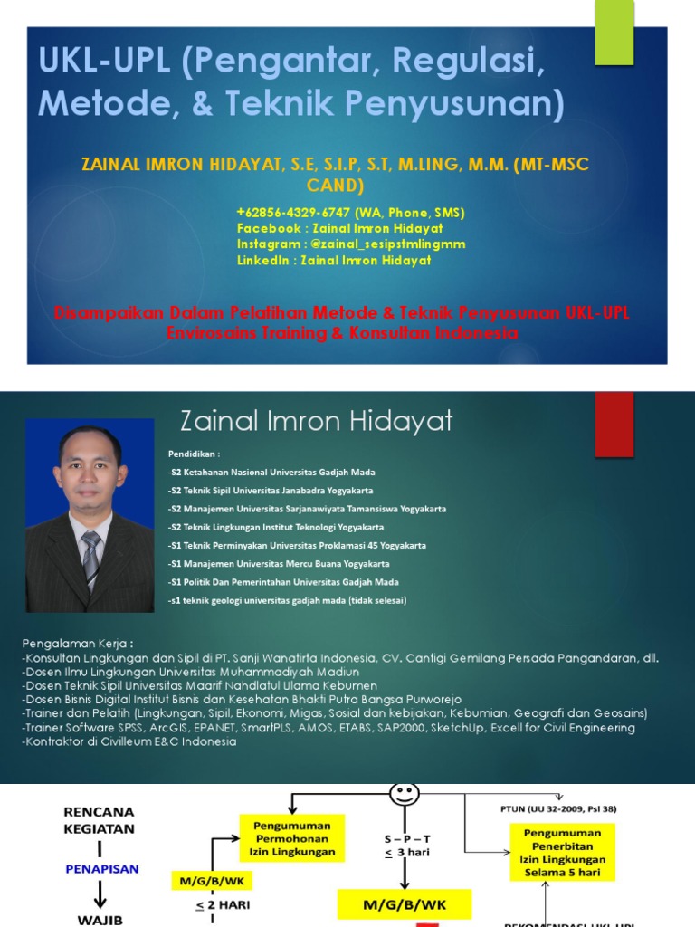 Metode & Teknik Penyusunan UKL-UPL | PDF