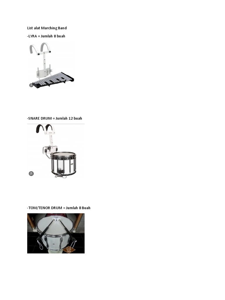 List Alat Marching Band | PDF