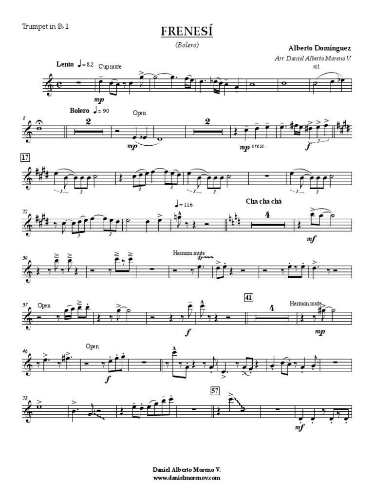 Frenesí - Trumpet in BB 1 | PDF