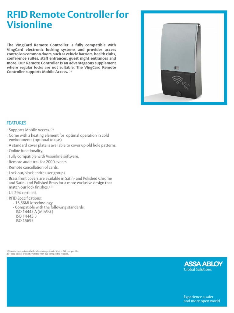 RFID Remote Controller For Vissionline | PDF | Radio Frequency Identification | Length