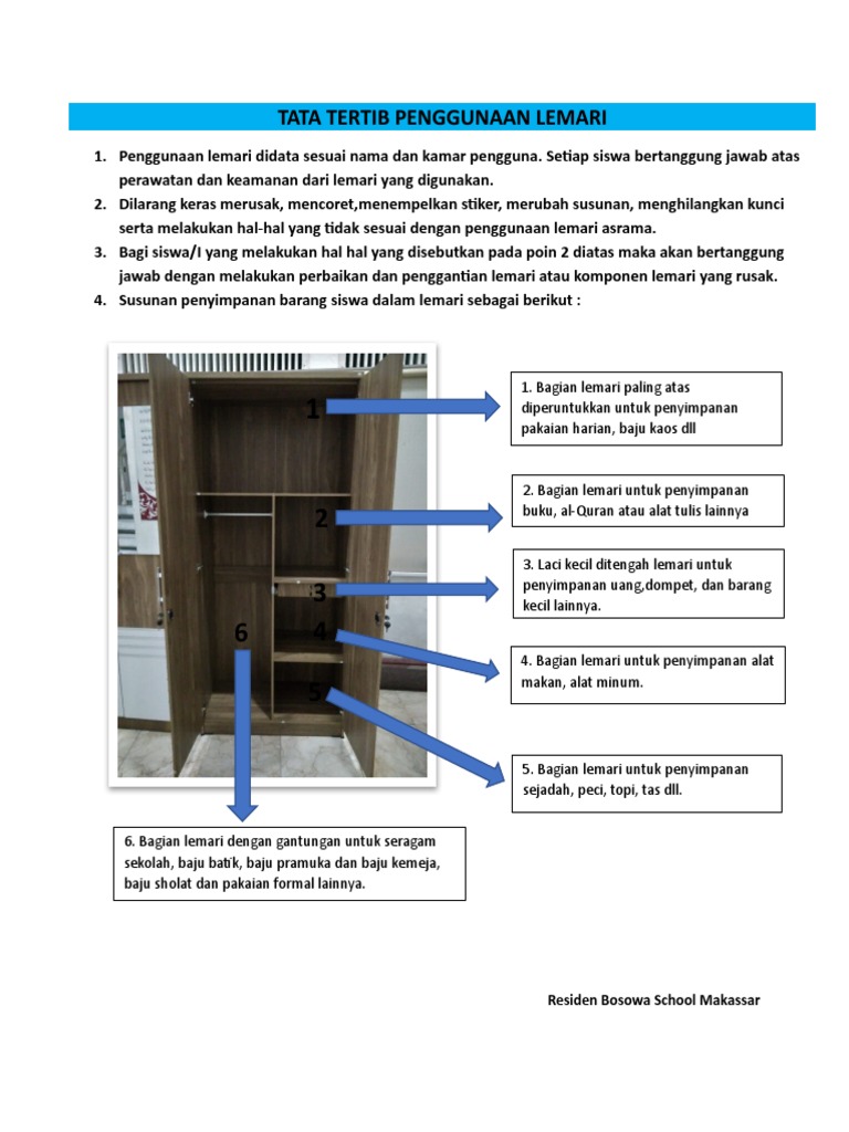 Tata Tertib Penggunaan Lemari | PDF