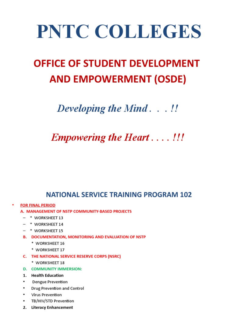 NSTP 102 Final | PDF | Evaluation | Sampling (Statistics)